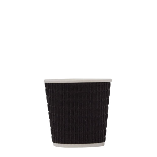 Ripple Triple Wall Coffee Cup 4oz Black | Astra Supply