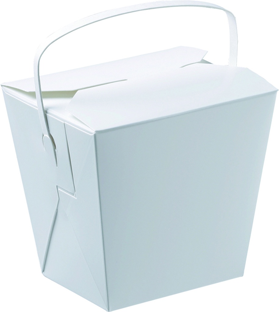 White Food Pail with Handle 8oz | Astra Supply